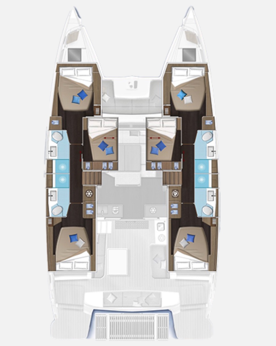 Lagoon 51 - Layout | CV Yachts